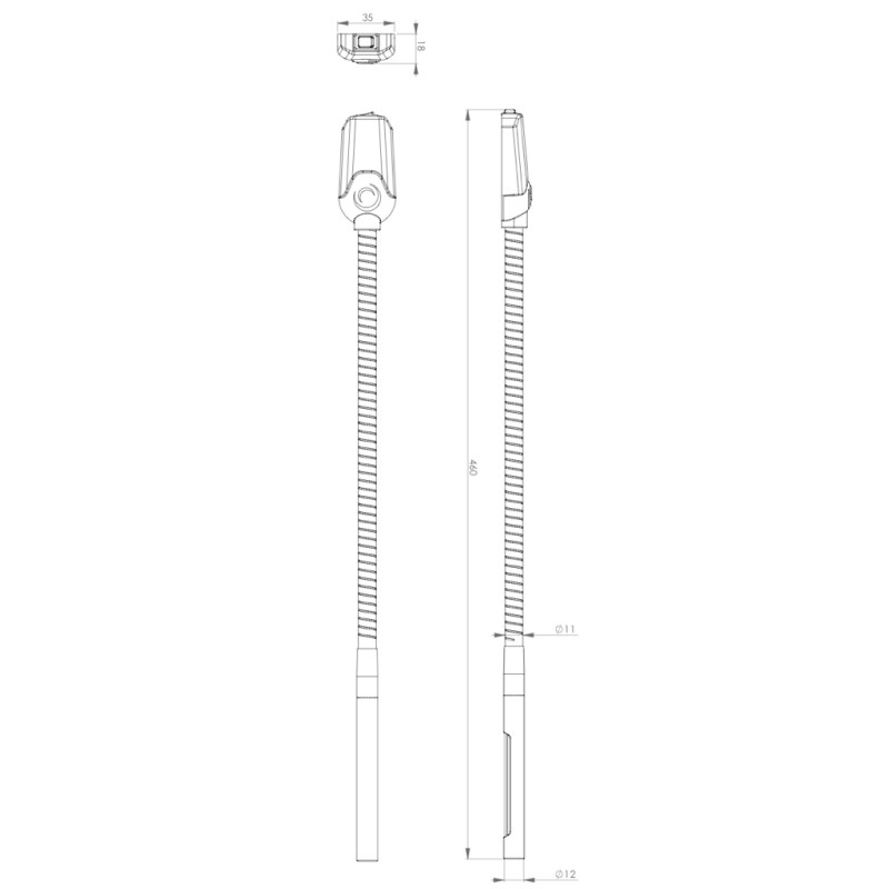 Labcraft Map Light LED Leuchte rot-weiß umschaltbar, 24V