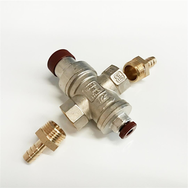 Pressure Reducer adjustable 1-4 bar - Kit with 2x hose nozzle 10mm