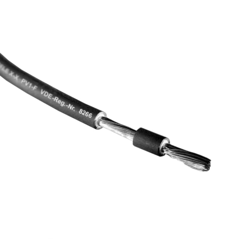 Solar stranded wire SOLARFLEX-X H1Z2Z2-K EN50618, black, 1x4 qmm, dia