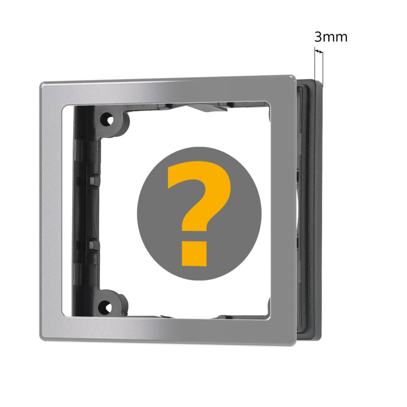 Cover frame 1-fold, aluminium matt & spacer frame 3mm